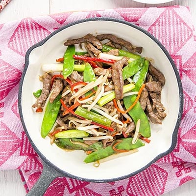 Stir Fried Beef with Mung Bean Sprouts - Egg Wan's Food Odyssey